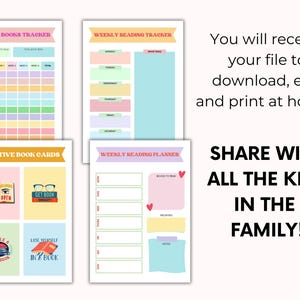 Kids Reading Planner and Journal With PLR Resell Rights, Kids Books ...
