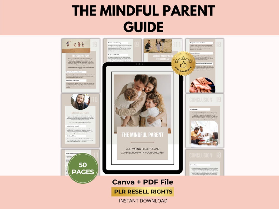 Mindful Parenting Ebook Guide, Positive Parenting Self Help, Canva ...