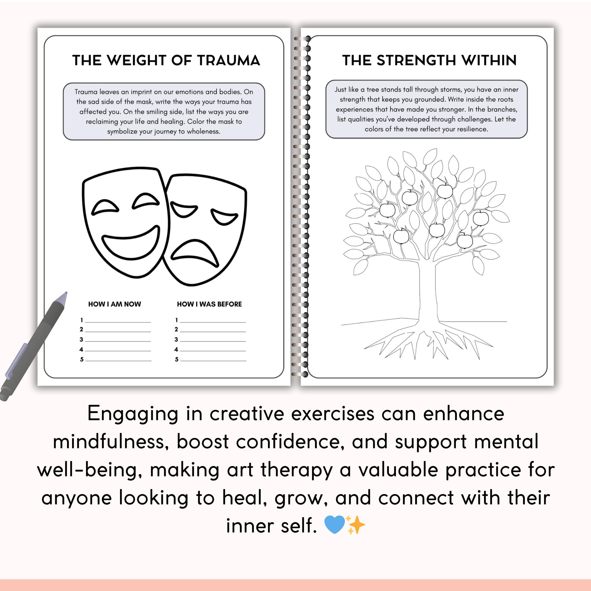 Art Therapy Worksheet Bundle, CBT, DBT, Mindfulness, Therapy Social ...