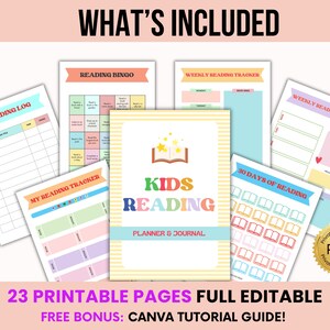 Kids Reading Planner and Journal With PLR Resell Rights, PLR Kids Book ...
