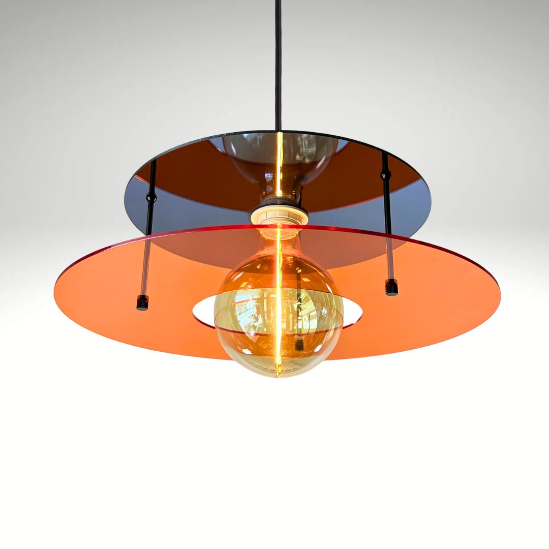 Acrylic Pendant Light Orange, Mid Century Modern Chandelier, Modern ...