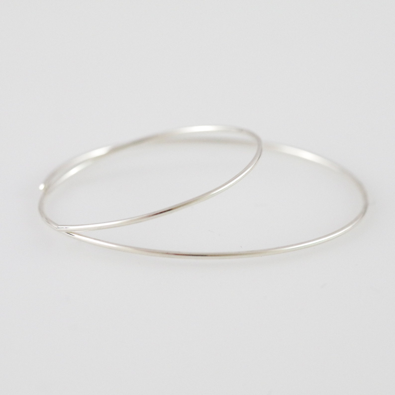 Double Loop Hoops PAIR 14k Gold Filled or Sterling Silver | Etsy