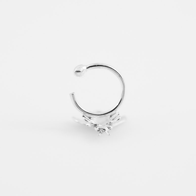 Sterling Silver Bee Ear Cuff –no Piercing Needed, Insect Jewelry ...