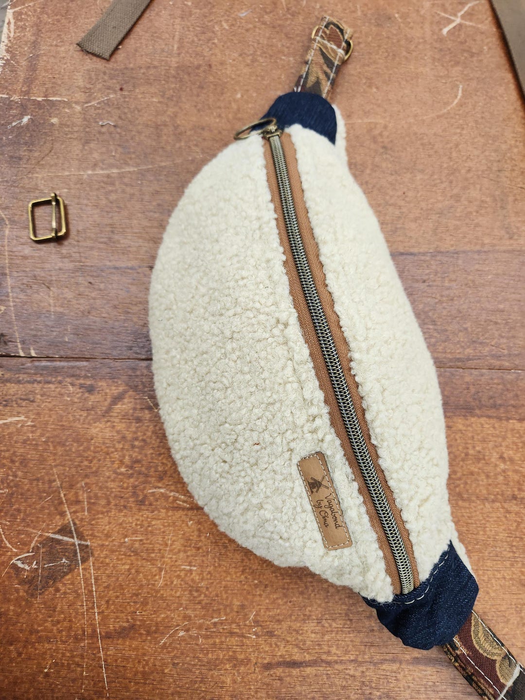 Handmade Bum Bag/crossbody - Sherpa and Demin Material. Complete With ...