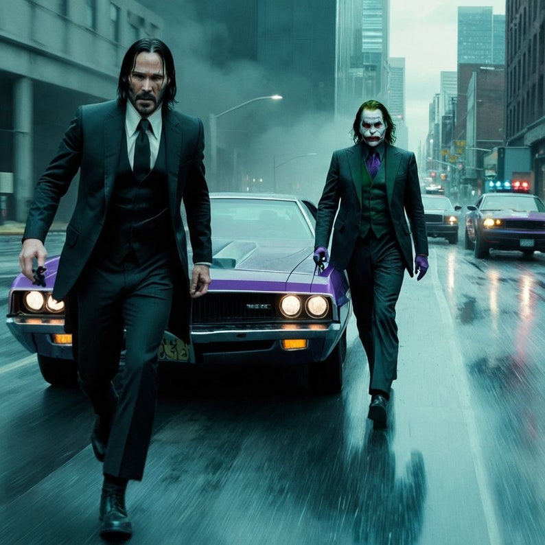 Print Posters of John Wick Vs the Joker Fan Art - Etsy