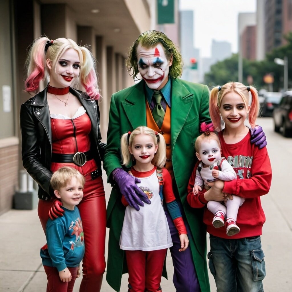 Print Posters of the Joker and Harley Quinn Family Album - Etsy