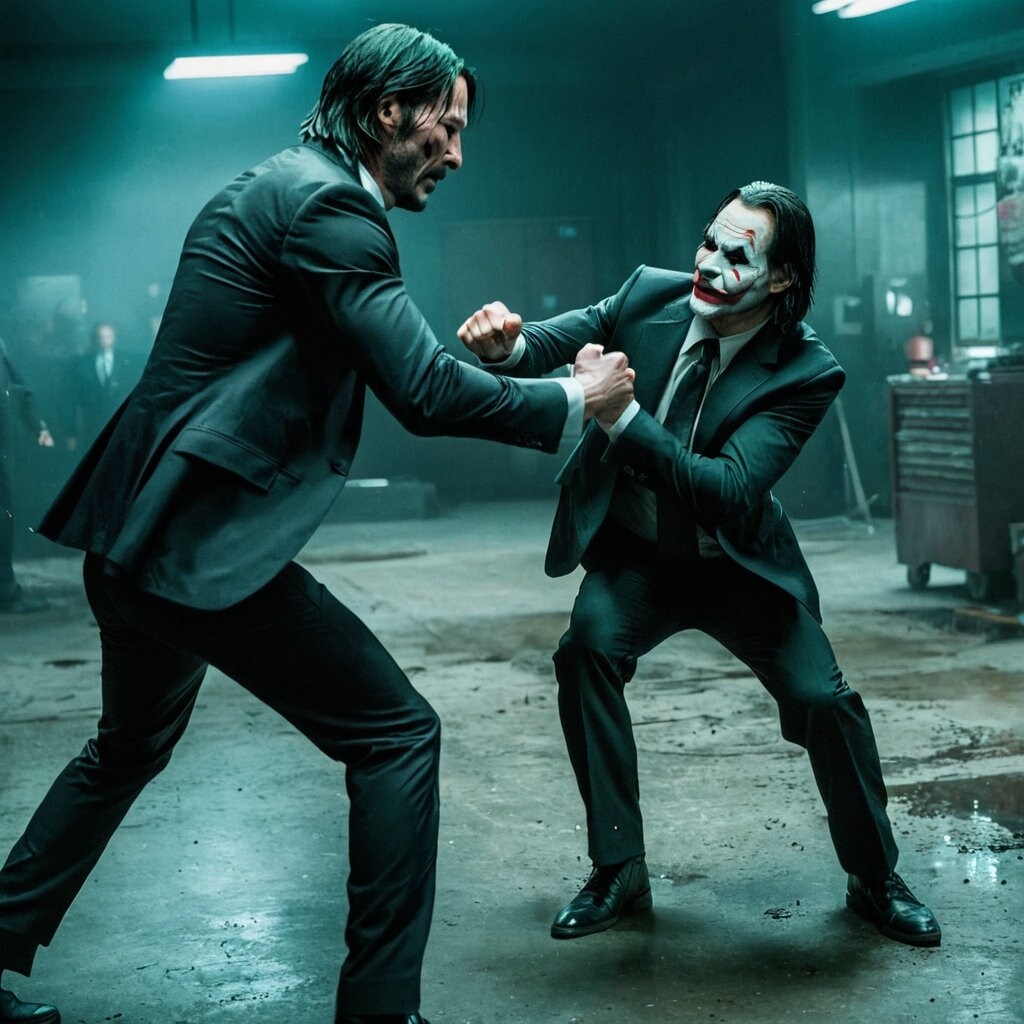 Print Posters of John Wick Vs the Joker Fan Art - Etsy