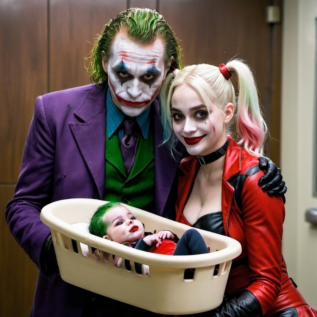 Print Posters of the Joker and Harley Quinn Family Album - Etsy