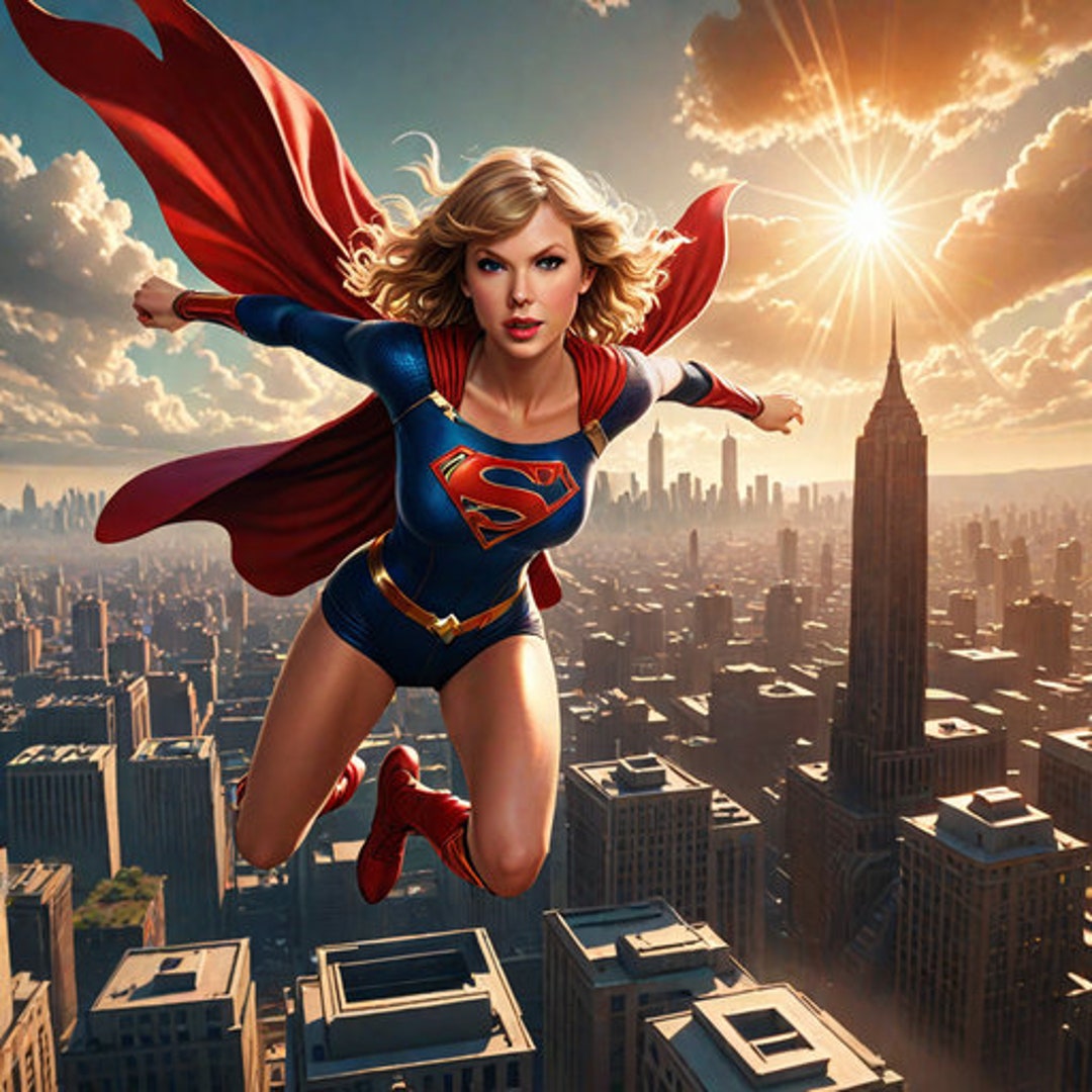 Taylor Swift Superhero Poster - Etsy