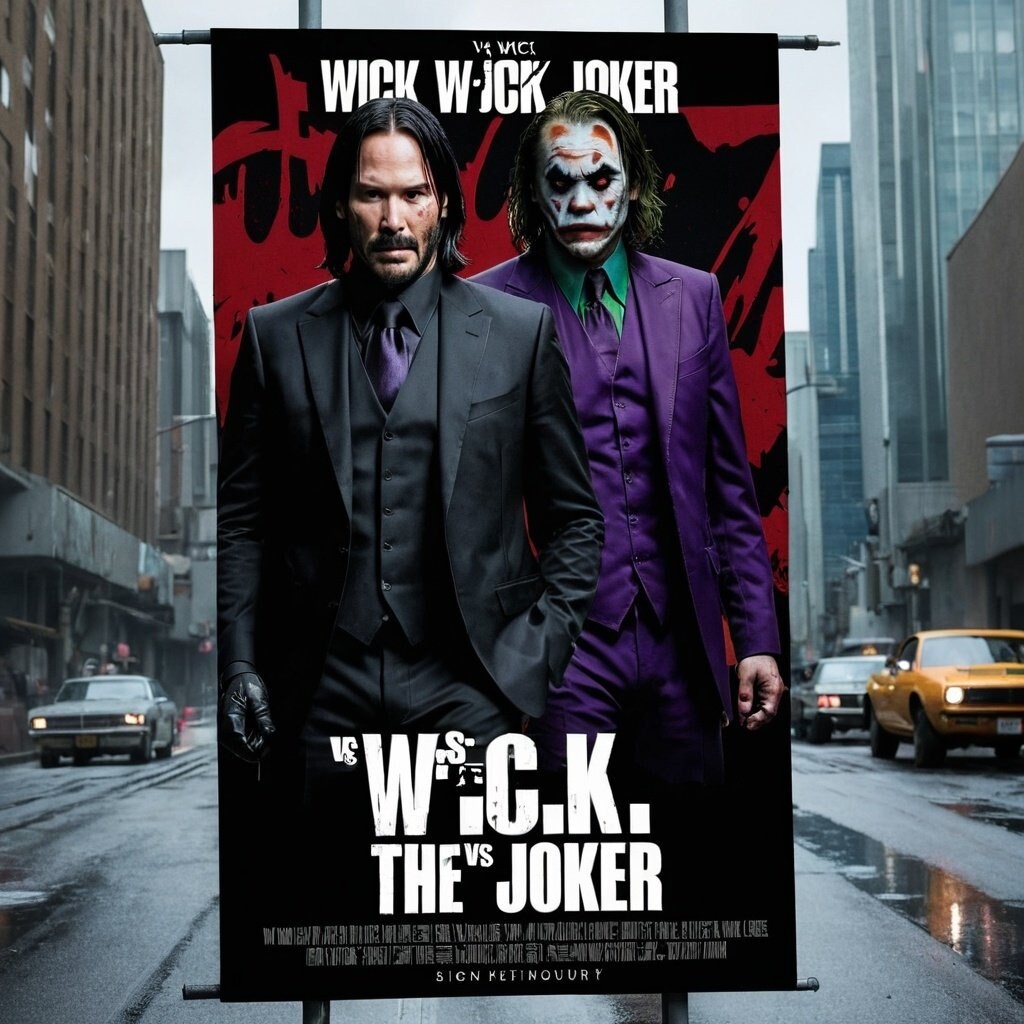 Print Posters of John Wick Vs the Joker Fan Art - Etsy