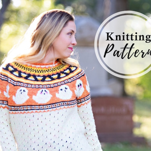 Halloween Sweater Knitting Pattern: Knit a Holiday Sweater - Etsy