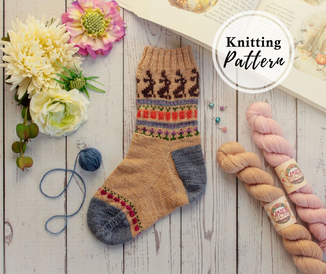 Easter Bunny Sock Pattern | Knitting Patterns & Hand Dyed Yarn ...