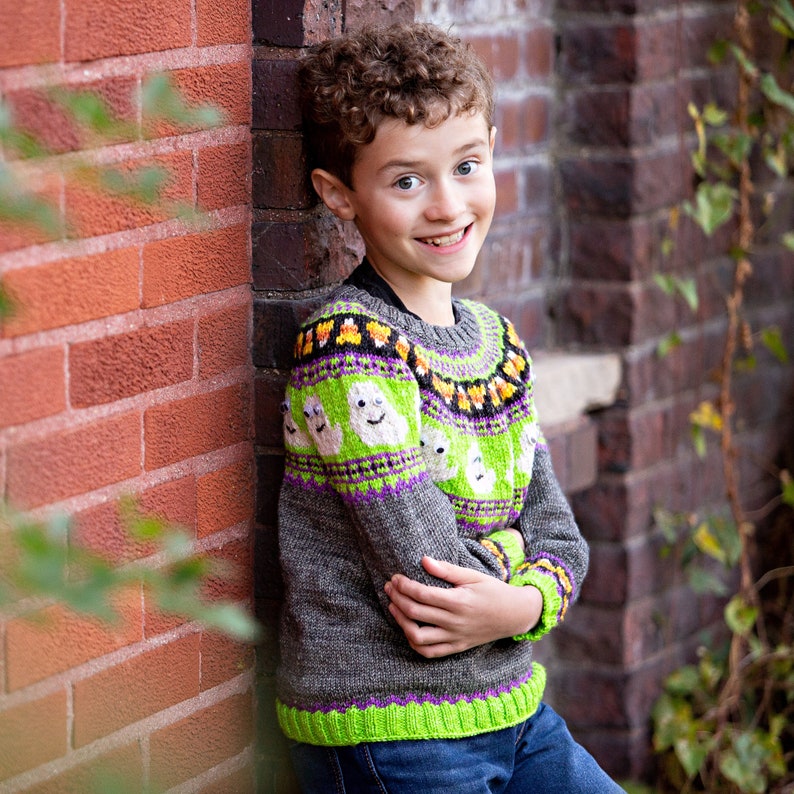Halloween Sweater Knitting Pattern| Knit a Spooky Sweater With Fair ...