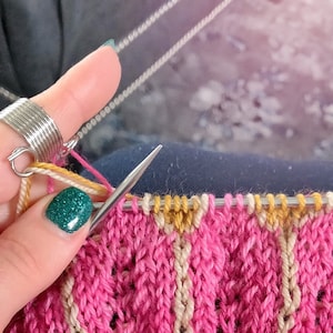 Knitting Ring for Colorwork - Stainless Steel Yarn Guide Ring ...