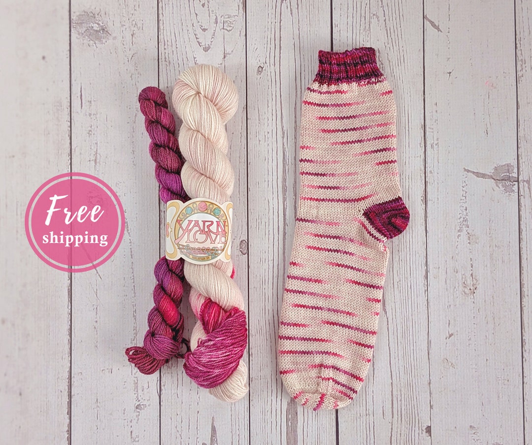 Assigned Pooling Sock Yarn Set Hand Dyed Yarn: Tonal Rose, Pink Merino ...