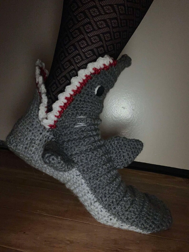 Shark Slippers Crochet Pattern French - Etsy
