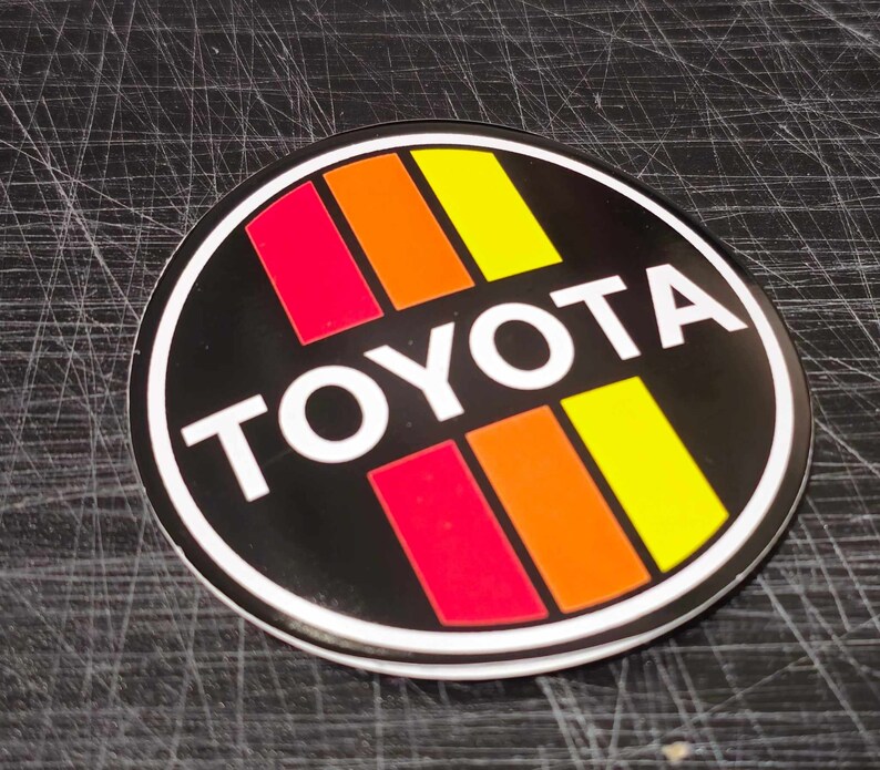 Toyota Retro JDM Tri-color Sticker Vintage Decal 3 4 Runner, Pickup ...