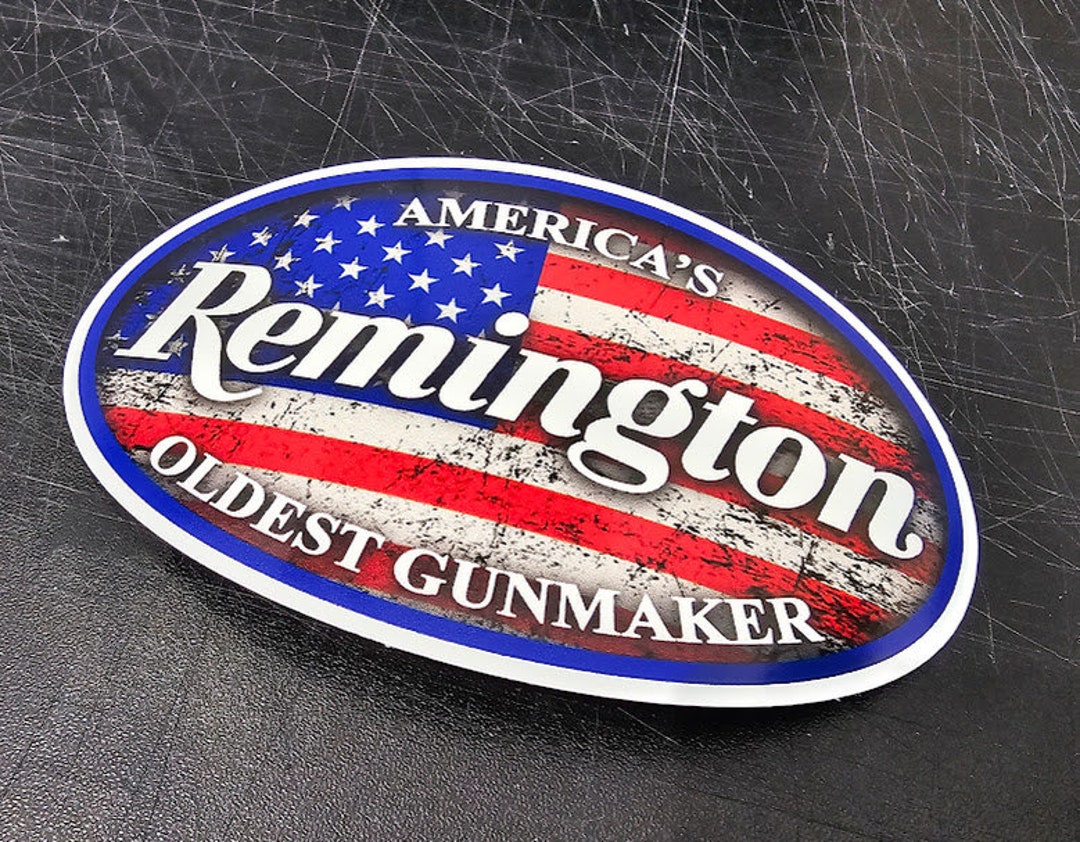 REMINGTON Gun Logo Vinyl Sticker Decal US Flag free Shipping Rifle ...