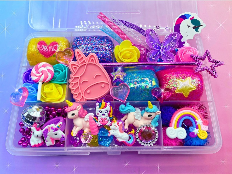 UNICORN Play Dough Kit Sensory Personalized Craft Gifts Kids Unique ...