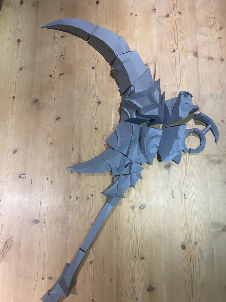 3D Printed Scythe of Elune Replica: Wow Cosplay Prop (unassembled, 57 ...