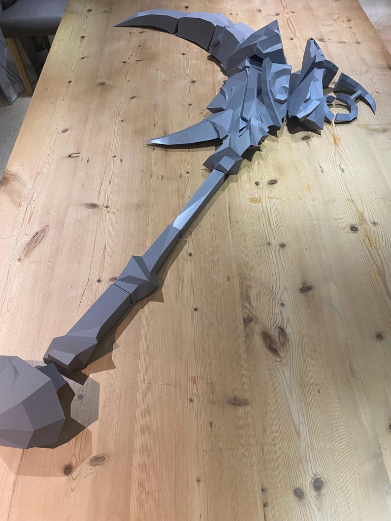 3D Printed Scythe of Elune Replica: Wow Cosplay Prop (unassembled, 57 ...