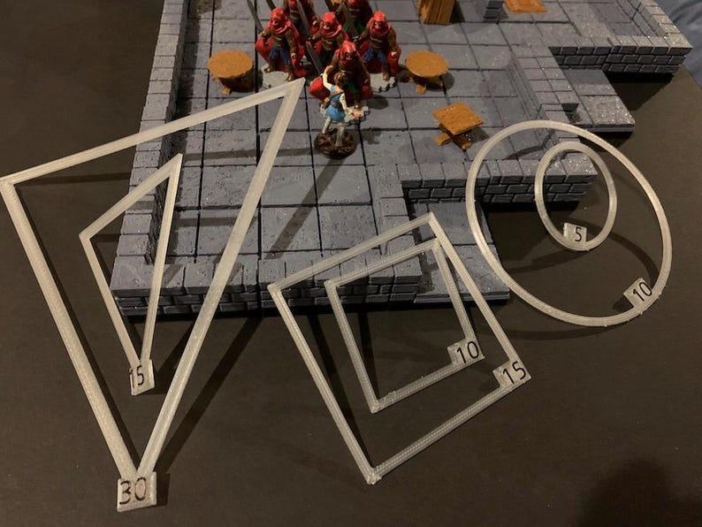 Dnd Spell Template Set - Dungeon and Dragons, Custom 3D Printed RPG ...