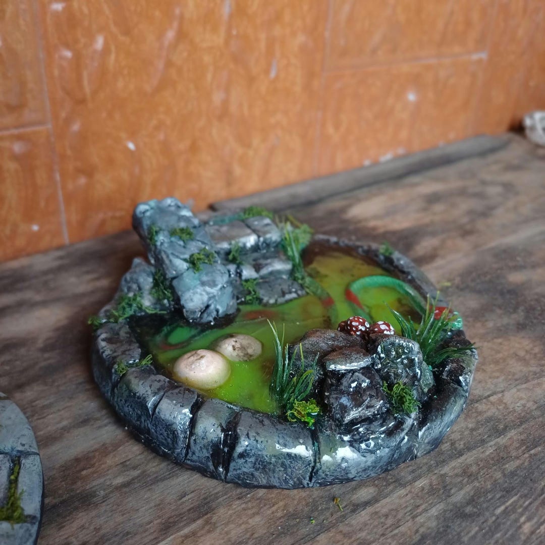 Diorama Stagno Acido Ambientazione Fantasy Clay Handmade - Etsy