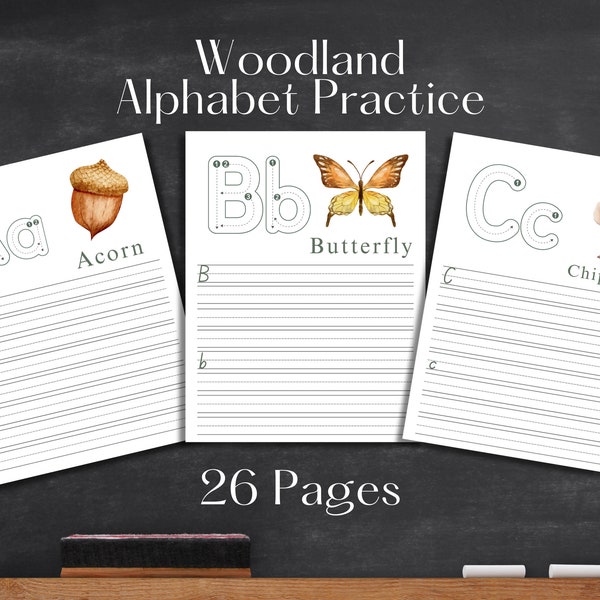Woodland Alphabet - Etsy