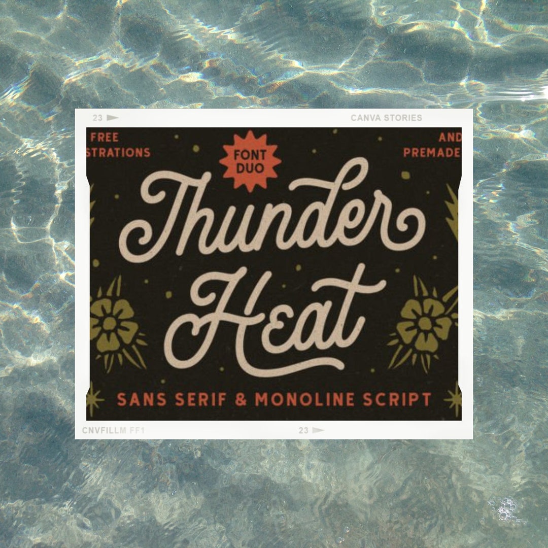 Thunder Heat Wedding Font Sans Serif Font, Christmas Font Morden Font ...
