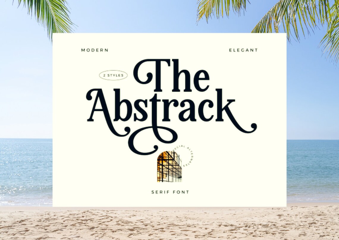 The Abstrack Font Classy Font, Serif Font, Elegant Font, Branding Font ...
