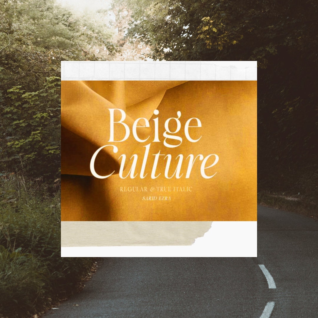 Beige Culture Font Sans Serif Font, Canva Font, Procreate Font, Logo ...