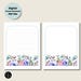 Pink and Blue Floral Stationery Set Lined Letter Writing Paper Blank ...