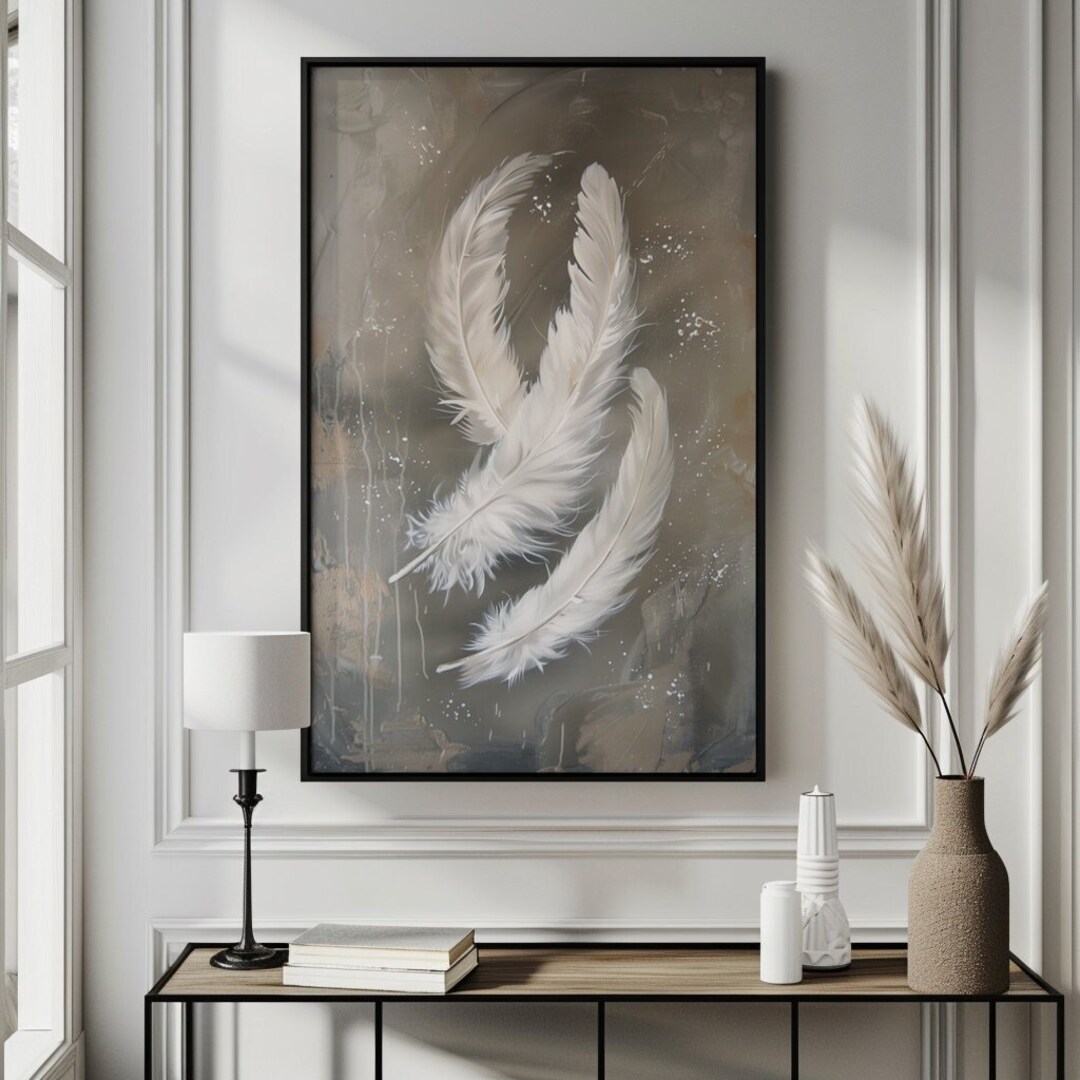 Printable Digital Feathers Wall Art - Etsy