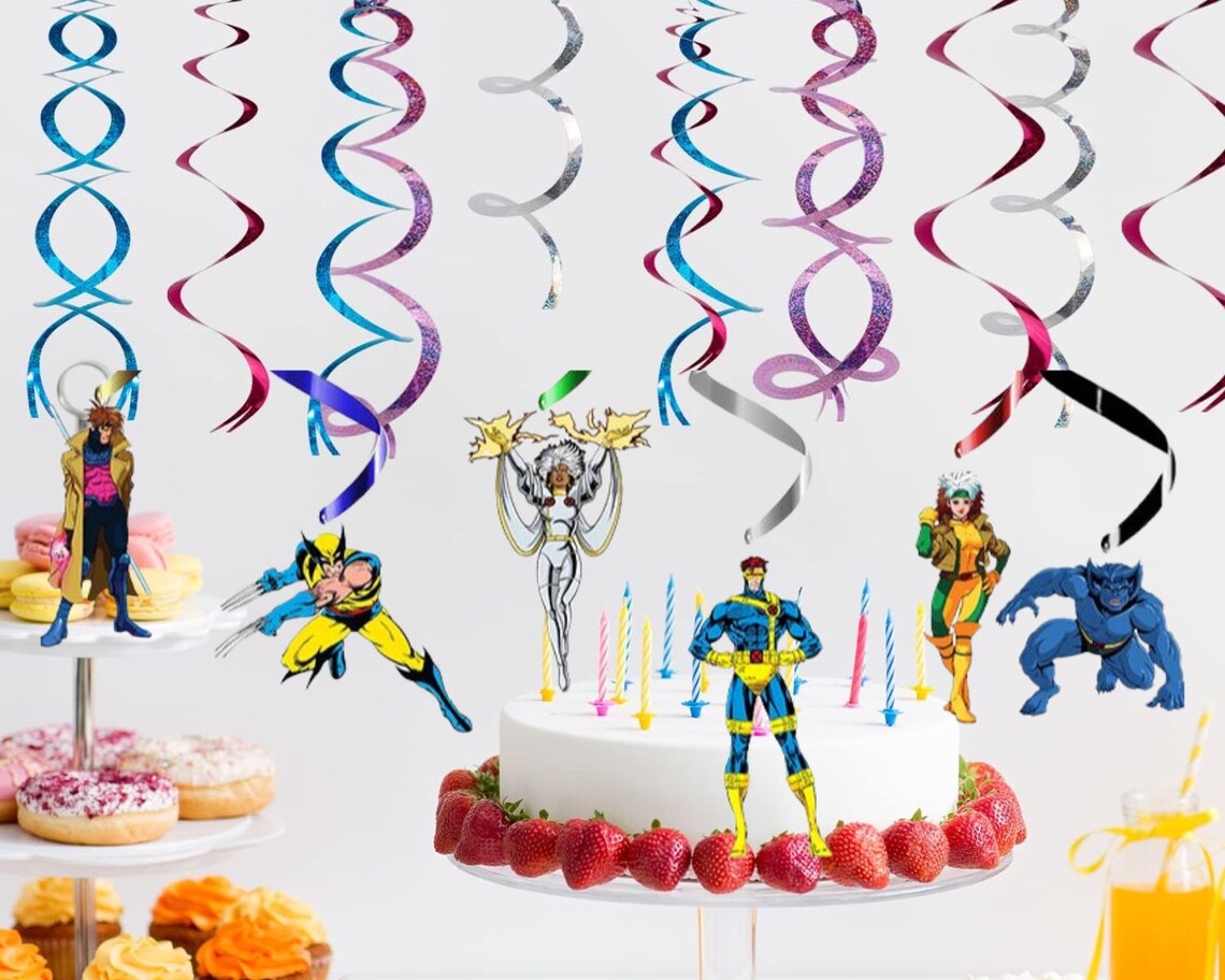 XMEN 97 Free Personalized Custom Cake Topper Cupcake Happy Birthday ...
