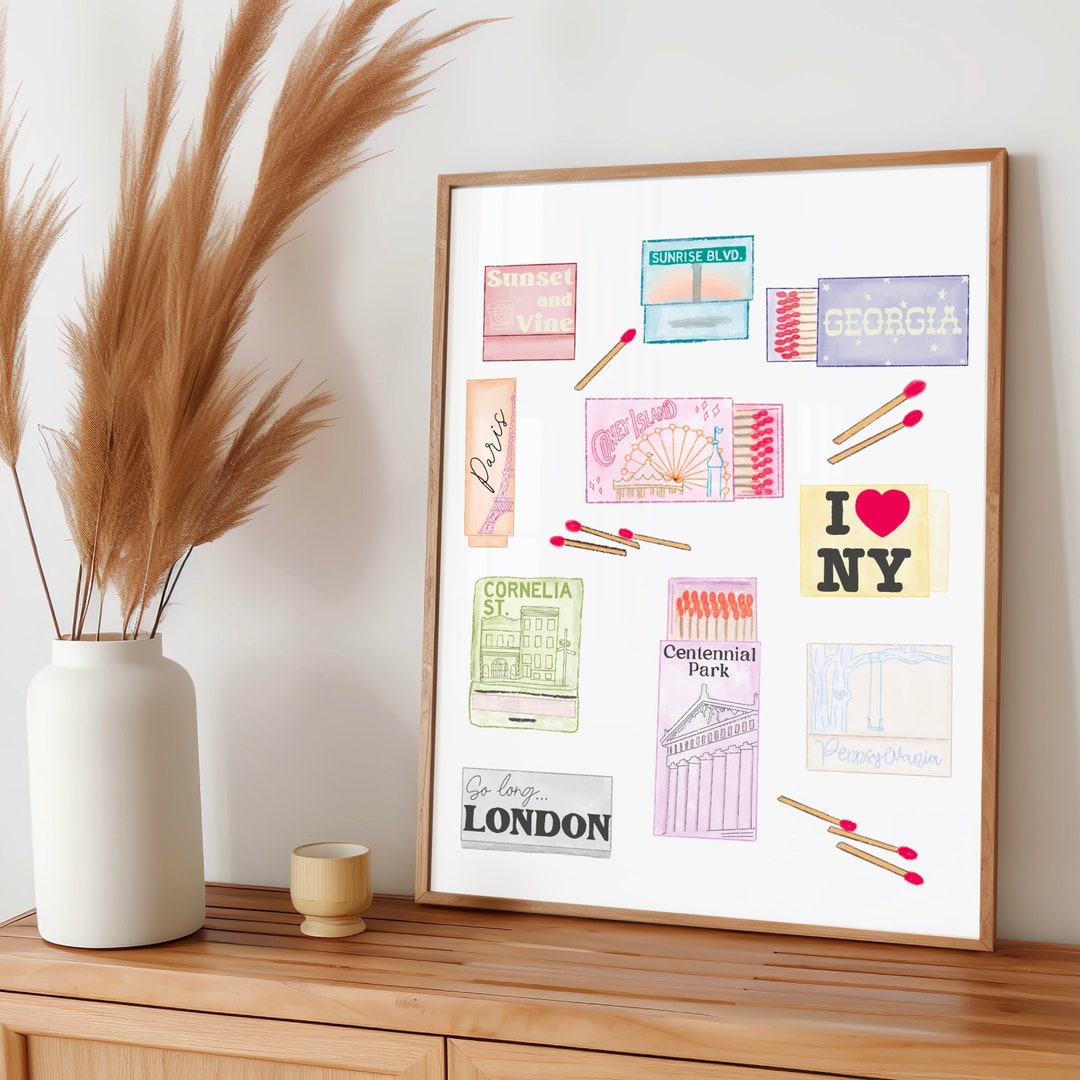 Taylor Swift Matchbook Watercolor Poster Print, Taylor Lyrics, Trendy ...