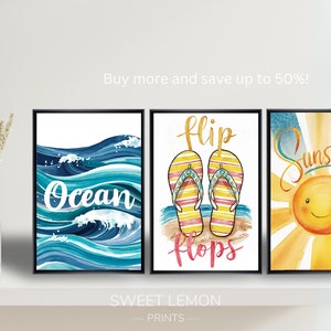 Sunshine Print, Summer Sunshine Poster, Watercolor Sunshine Poster ...