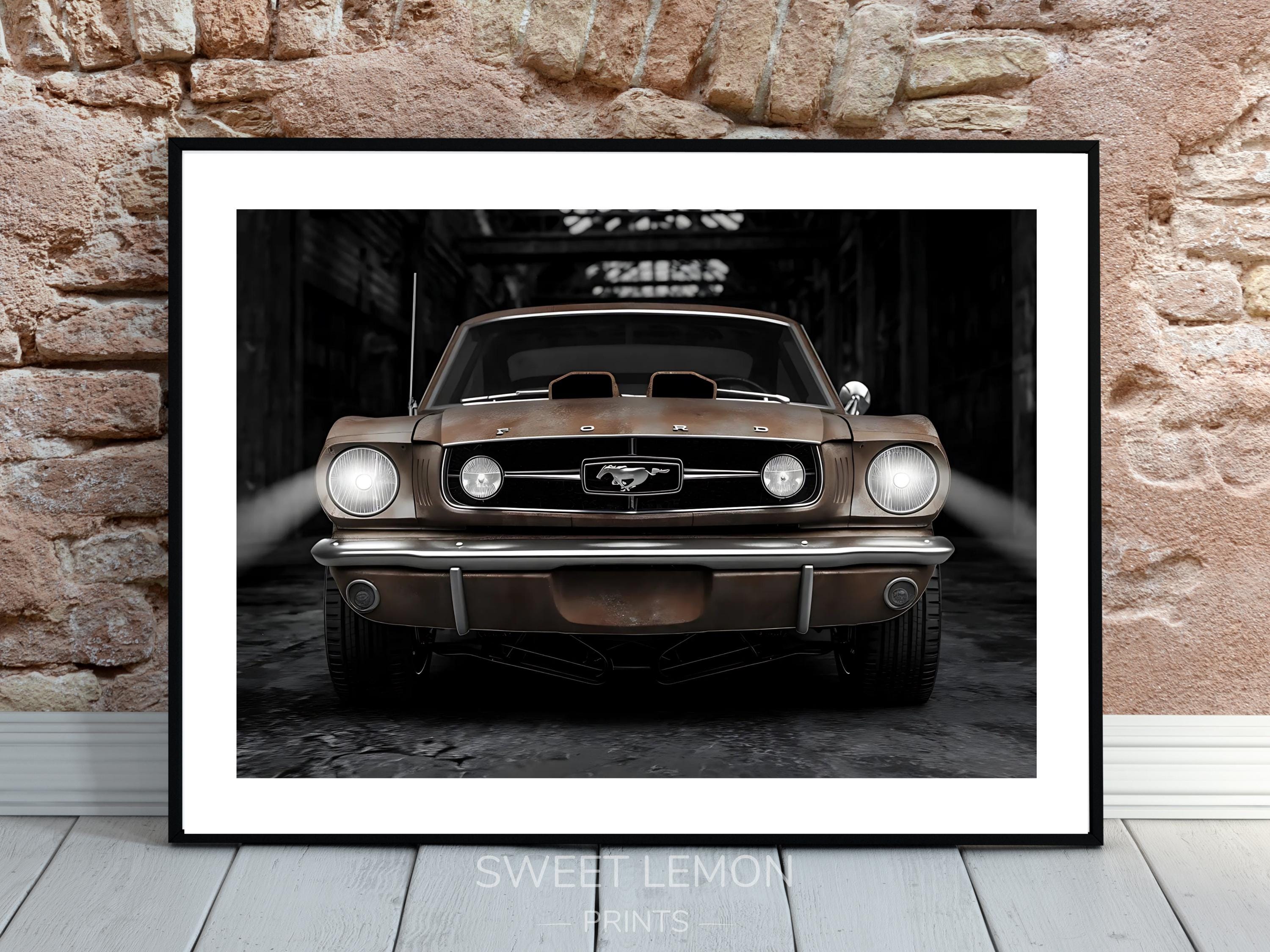 Rat Rod Mustang Print, 1965 Ford Wall Art, Hot Rod Vintage Mustang ...