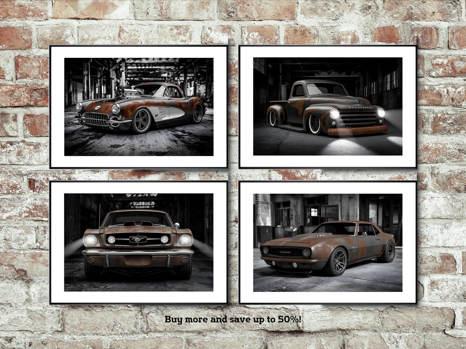 Rat Rod Corvette Art, 1957 Chevy Wall Print, Hot Rod Vintage Poster ...