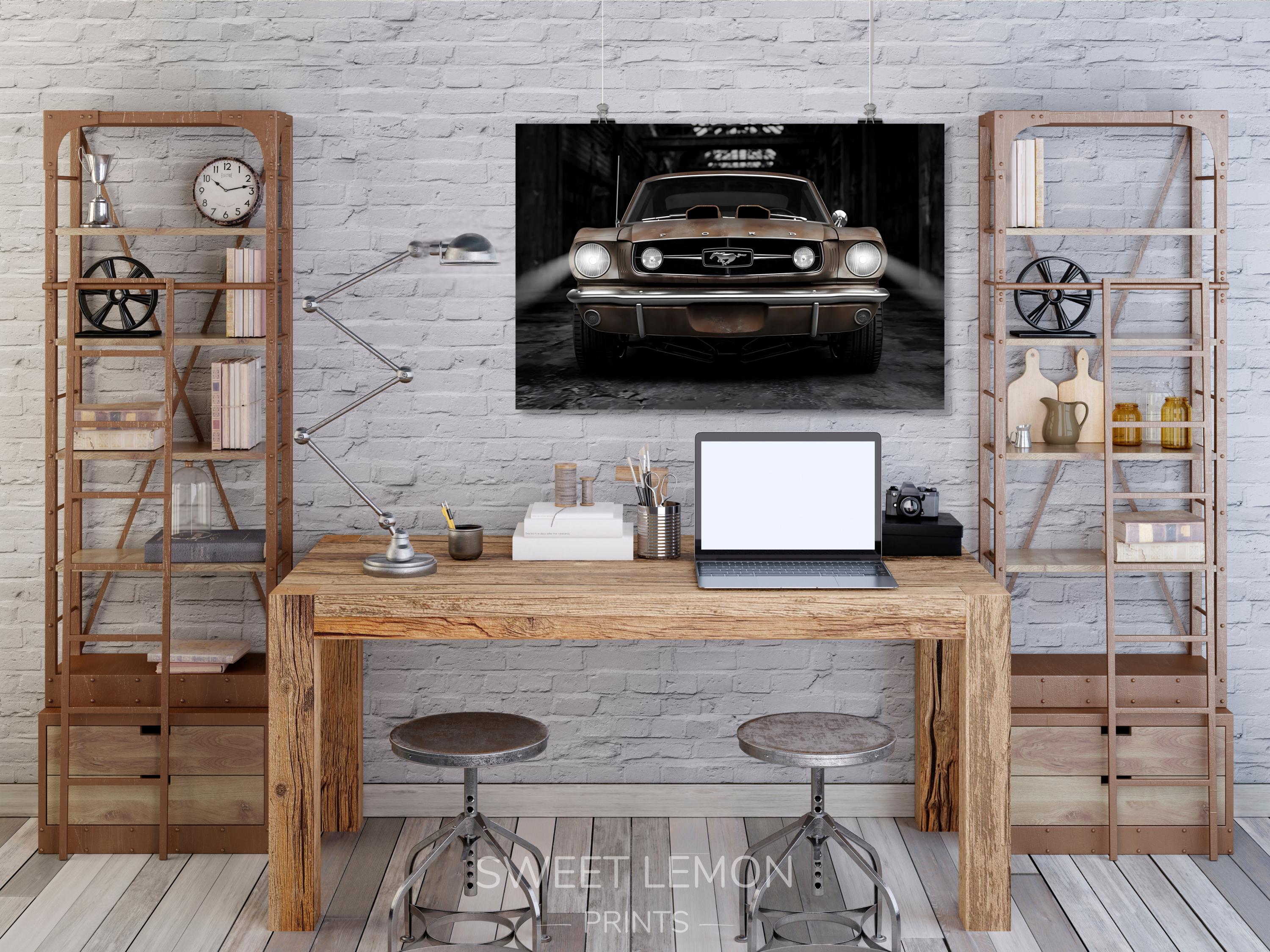 Rat Rod Mustang Print, 1965 Ford Wall Art, Hot Rod Vintage Mustang ...