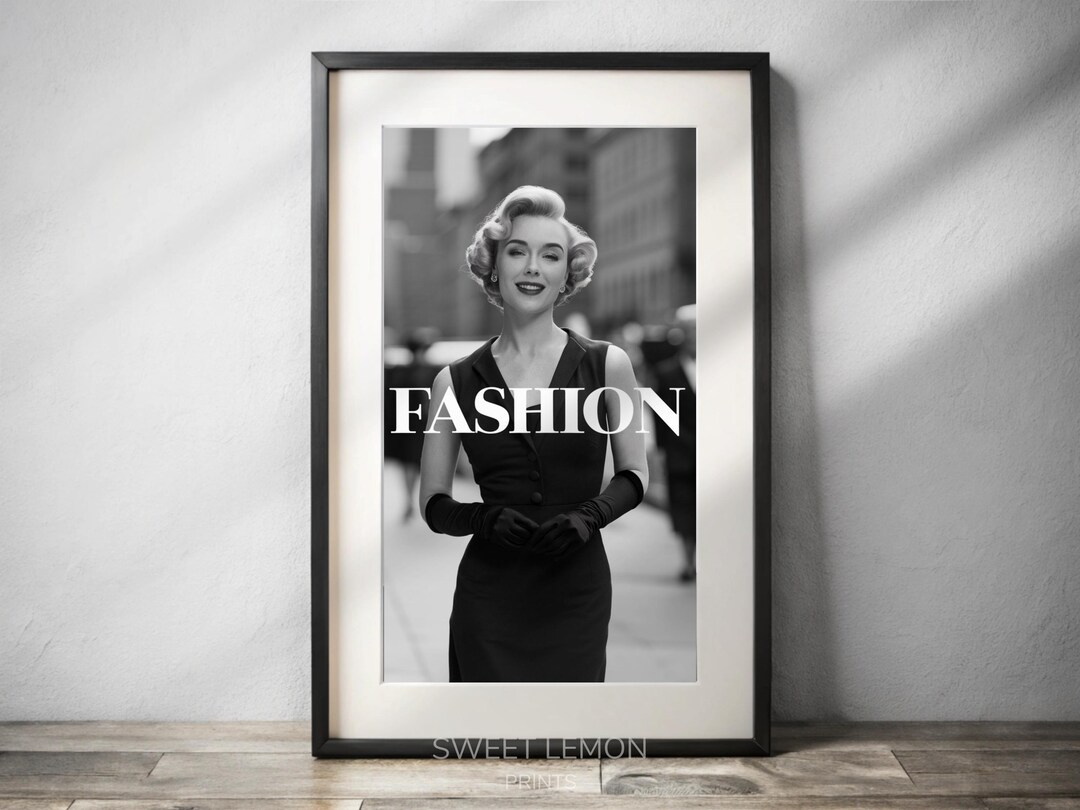 Fashion Model Print, Fashion Icon Wall Art, Fashion Print, Chic Fashion ...