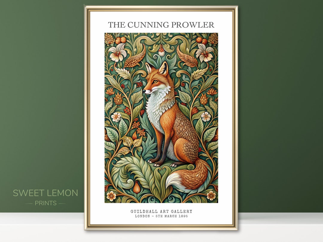 Vintage Fox Print, Victorian Fox Poster, Classic Fox Wall Art, Retro ...