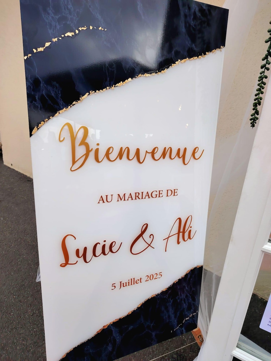 Autocollant personnalisable texte – Sticker vinyle mariage, baptême ...