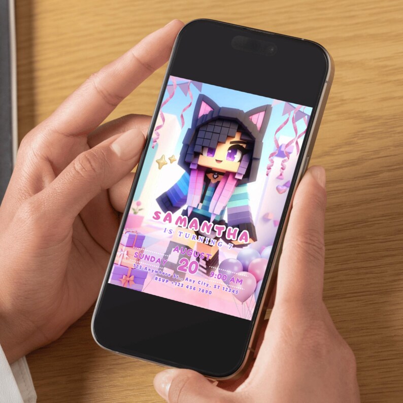 Aphmau Birthday Invitation, Customizable Aphmau Invitation, Aphmau ...