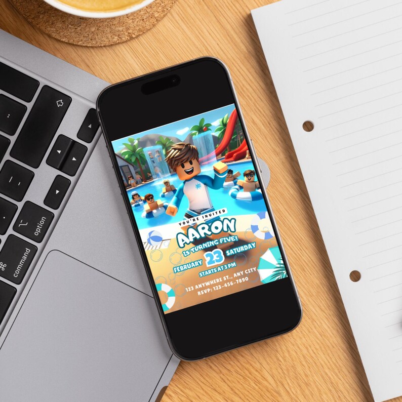 Roblox Pool Party, Pool Party Invitation, Roblox Invitation, Roblox ...