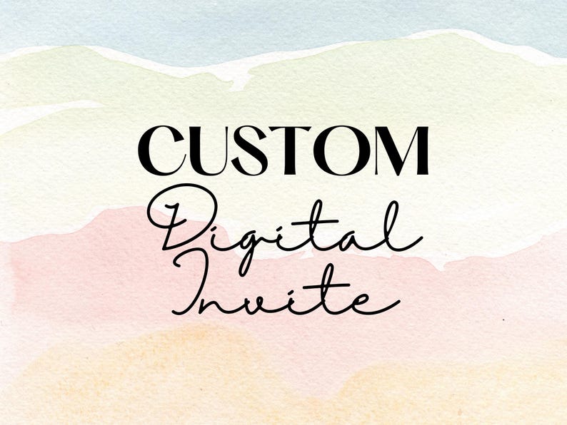 Custom Digital Invitation- Add on Listing - Etsy