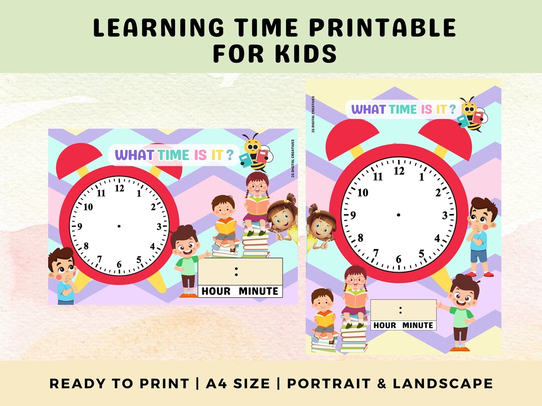 Telling Time Learning Activities, Learning Time Printable Clock ...