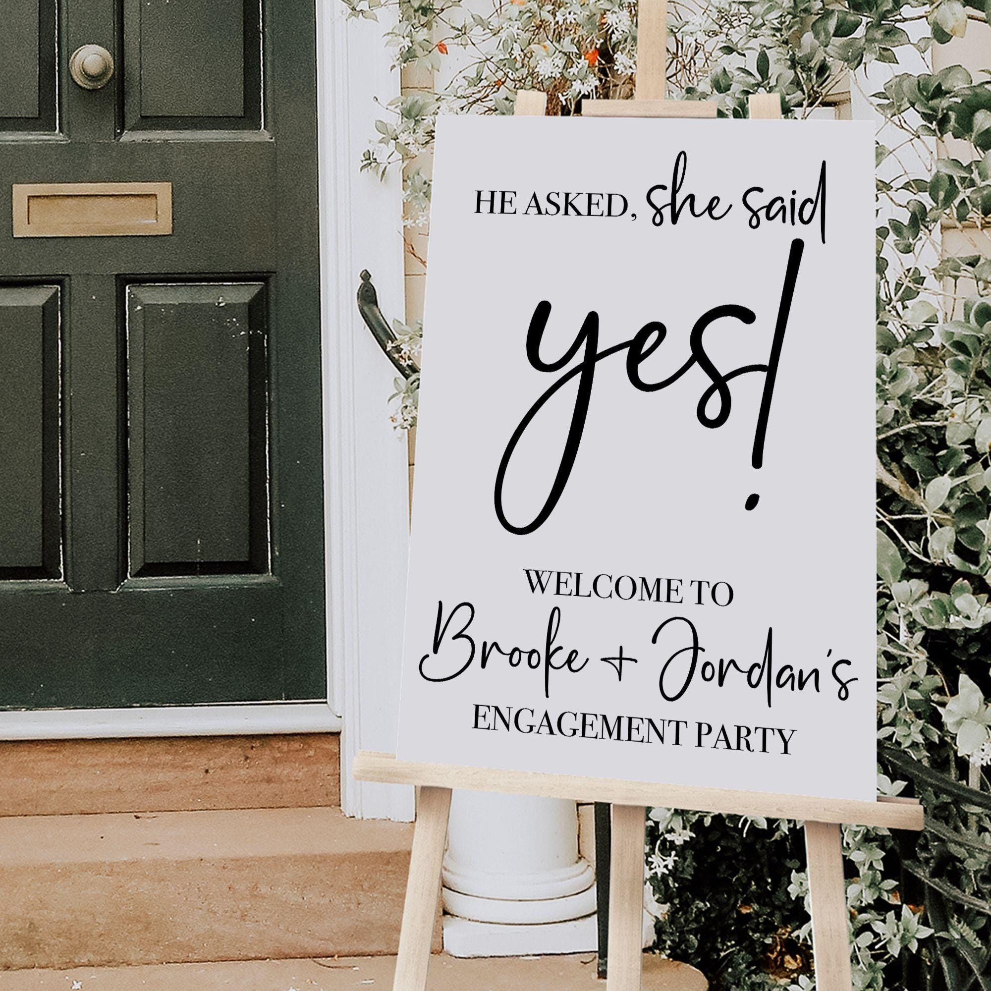 Custom Engagement Party Sign, Engagement Party Welcome Sign, Engagement ...