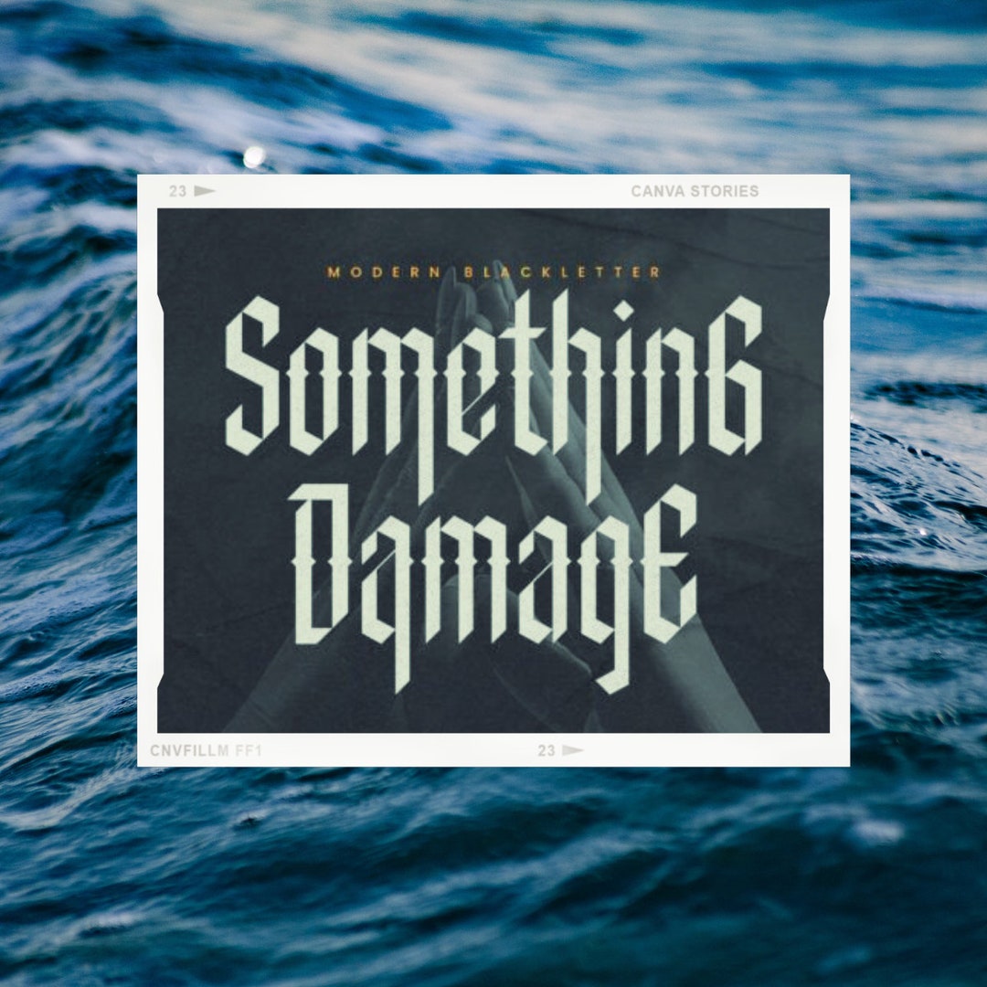 Something Damage Font Calligraphy Font, Tattoo Font, Custom Font, Font ...