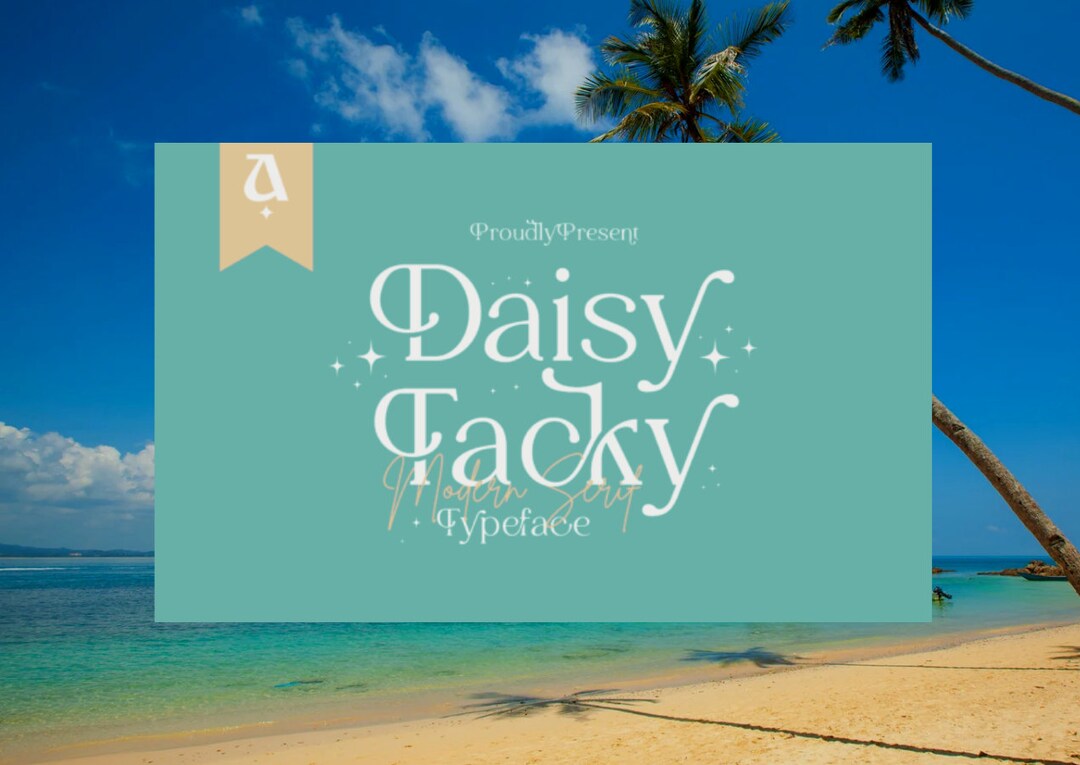 Daisy Tacky Font Logo Font, Script Font, Canva Font, Procreate Font ...