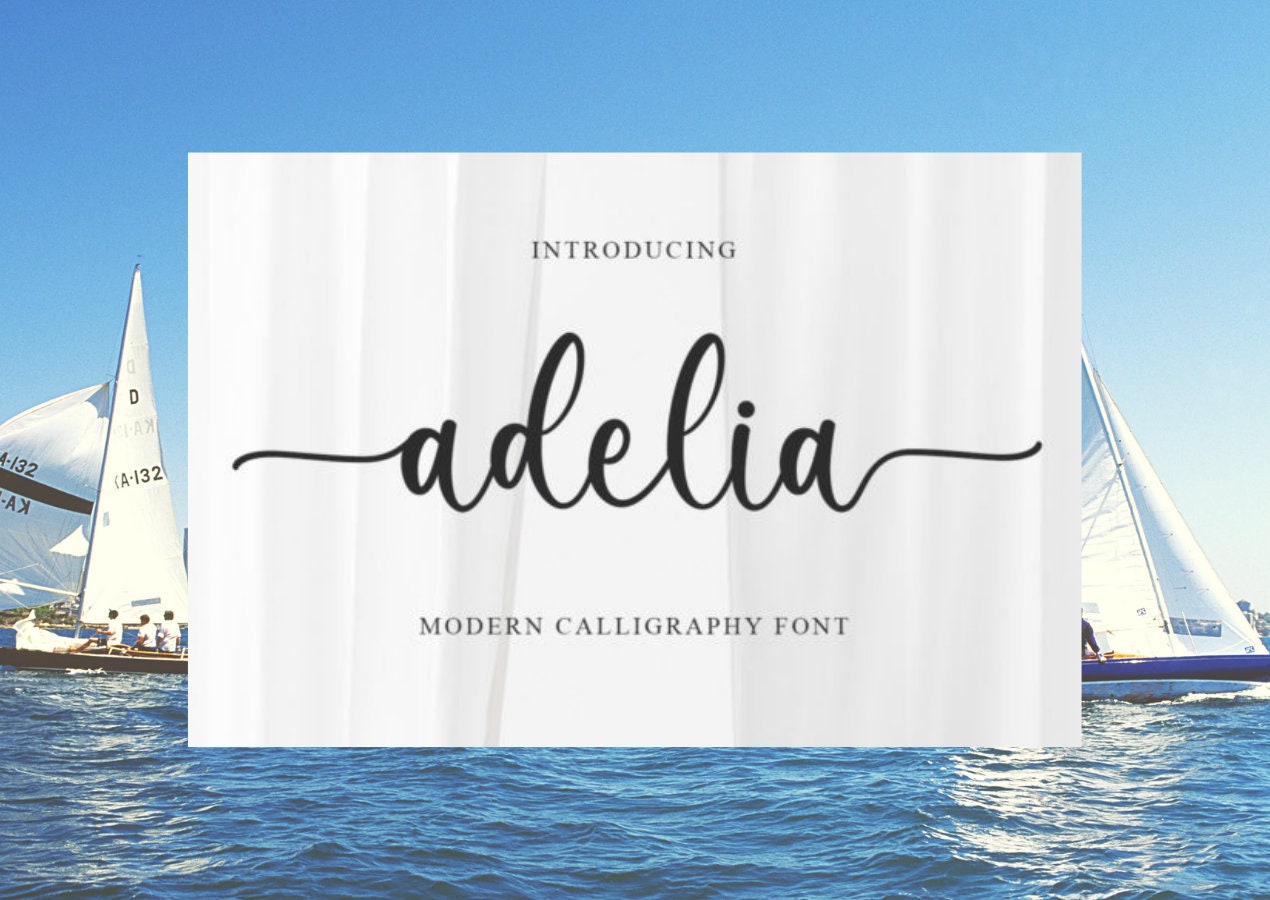Adelia Font San Seriffont, Canva Font, Procreate Font, Logo Font ...